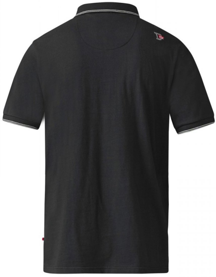 D555 Cecil Polo Black i store størrelser - MotleyDenim.no