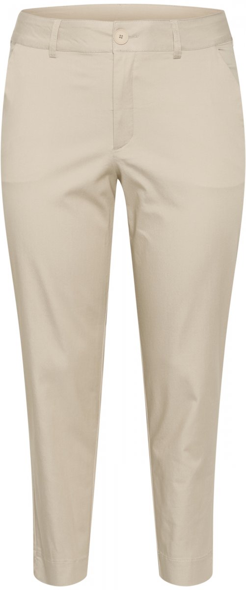 Kaffe Curve Leana Chinobukser 7/8 Lysegrå - MotleyDenim.no